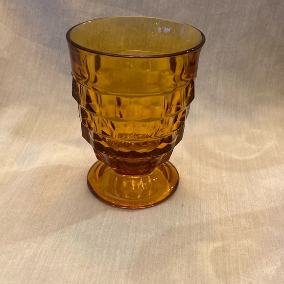 Indiana Glass | Dining | Vintage Indiana Glass Amber Colored Glass ...